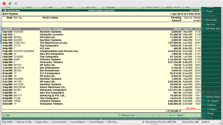 TallyGraphs Bills Payable For Tally.ERP 9 And TallyPrime